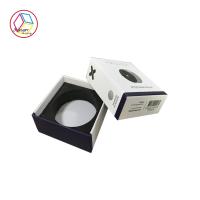 China White Rectangular Cardboard Gift Box with EVA Insert 10x10x5 cm Custom Logo for sale