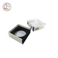 China White Rectangular Cardboard Gift Box with EVA Insert 10x10x5 cm Custom Logo for sale