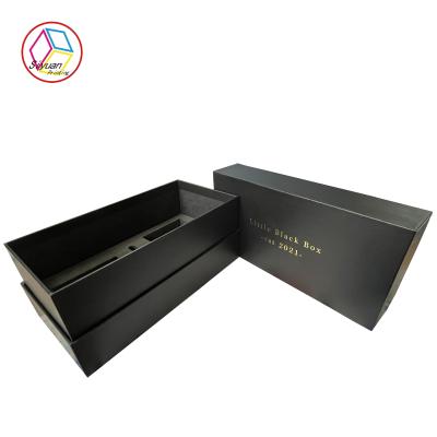 Cina Scatola nera del collo con la stagnola di oro Logo EVA Insert For Cosmetic Package in vendita