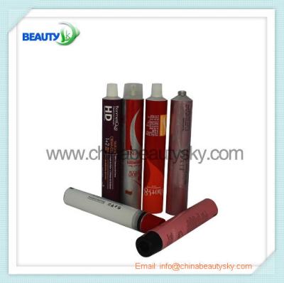 China Empty  aluminum Collapsible tubes for hair color cream packing 4C printing for sale