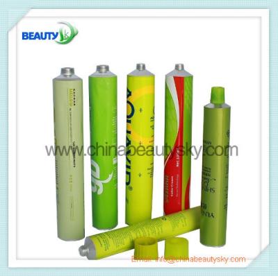 China Printed Empty aluminum tubes with different shape and different color cap, M11 screw for sale