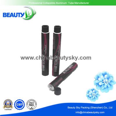 China Aluminium Tubes  for  Hair Color cream with Black color printing surface for Vietnam Market for sale
