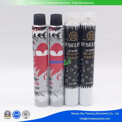 China Colorful Packaging Container Empty Aluminium Tubes  for  Hair Color cream with plastic cover for sale