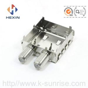 China F type connector with shield case for sale