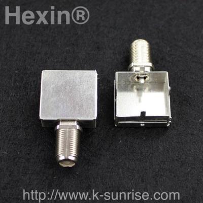 China long f connector with shielding case for set top box for sale
