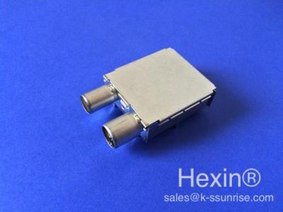 China two iec connector with metal shield case for pcb mount for sale
