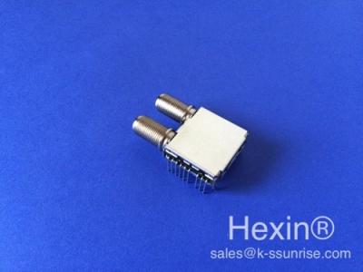 China two F connector with shelding case for pcb mount for sale
