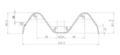 China W Type Cold Rolled Steel Profiles Good Performance For Highway Guardrail for sale