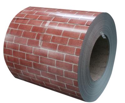 China Alloy 3004 0.30- 1.50mm Thickness Brick Pattern PPAL Prepainted Aluminium Coil Make ACP Product for sale