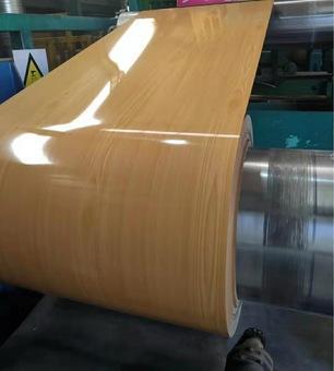 China Wood Color Polyester Coated Aluminum Sheet 0.76mm Thickness for Architectural Cladding and Decorative Applications for sale