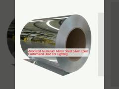Anodisch aluminium spiegelplaat Zilveren kleur op maat gebruikt voor verlichting