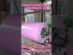 Bobina di alluminio preverniciata rosa lavorata a cerchi