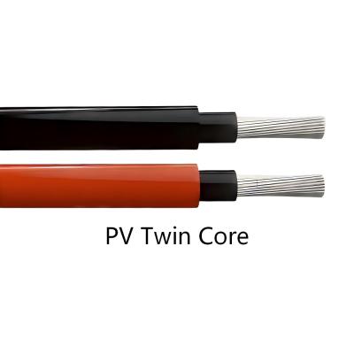 China Twin Core Solar PV Cable For DC Wiring Between Solar Modules Inverters UV Water Resistance for sale