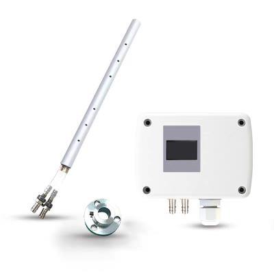 China Pitot Tube Wind Speed Transducer Air Velocity Sensor Pipe Anemometer Air Flowmeter 0-5V 0-10V 4-20mA RS485 for sale