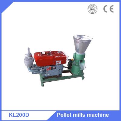 China KL150 wheat straw feed granulator pellet making machine with Diesel motor for sale