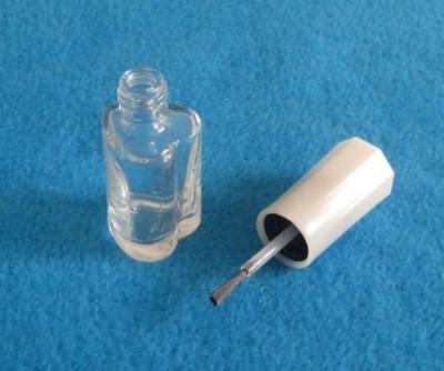 China heart-shaped glass nail polish bottle for sale