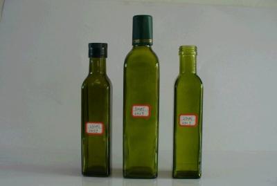 China olive oil glass bottles, 250/500/750/1000ml, Dorica(round) and Marasca(square) types for sale