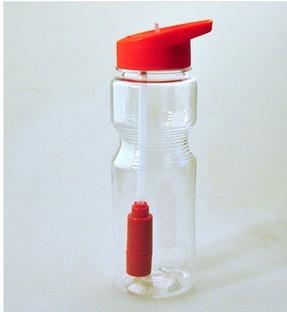 China filter water bottle/tritan plastic water bottle with activated carbon filter for sale