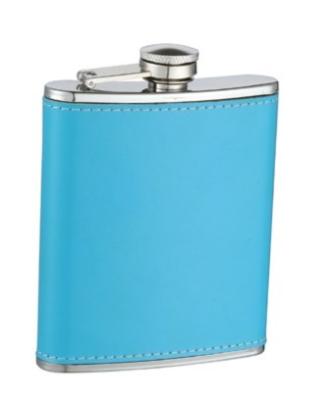 China High-quality 5 OZ Hip Flagon/Stainless Steel Flagon Camping Leather-wrapped Embossing for sale