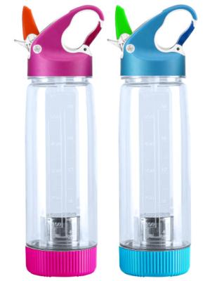China Tea Strainers Water Bottles with invisible straw for sale