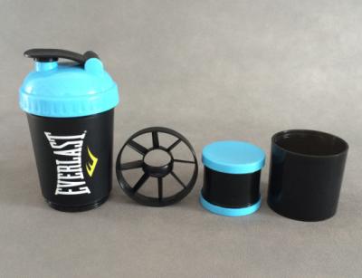 China 3-in-1 shaker bottle with extra container for sale