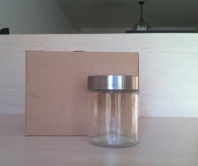 China 400ml glass jars for plastic screw cap for sale