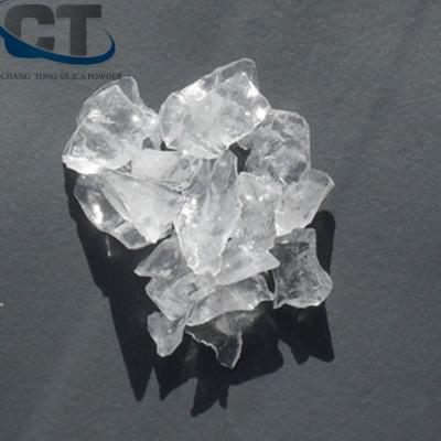 China colorless transparent block refractory materials fused silica powder chemical industry ideal filling material for sale