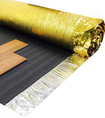 Cina inclinazione laminata insonorizzata EPE, inclinazione di 3mm della stagnola di oro 20KG/M3 in vendita