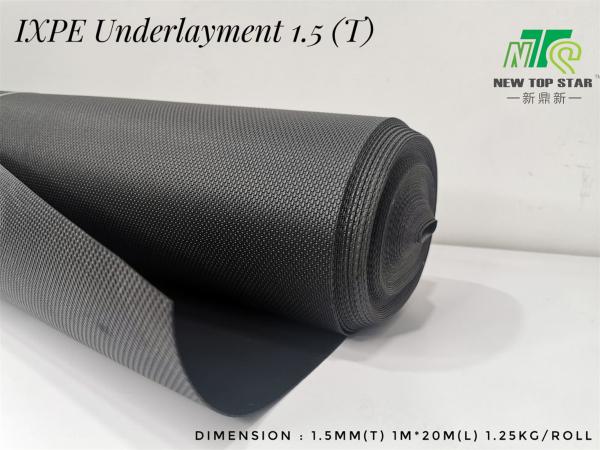 Prenda impermeable sida la base acústica negra del Underlayment del suelo del vinilo del modelo de la galleta del piso de flotación