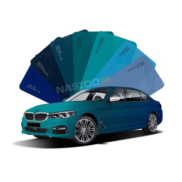 Quality Light Blue TPU Color PPF Heat Insulation Brightness Color Car Paint Protection Film for sale
