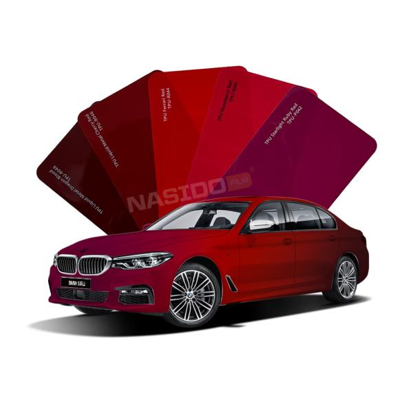 Quality Color Red Car Wrap Film Corrosion Resistance Infrared Proof TPU Car Wrap for sale