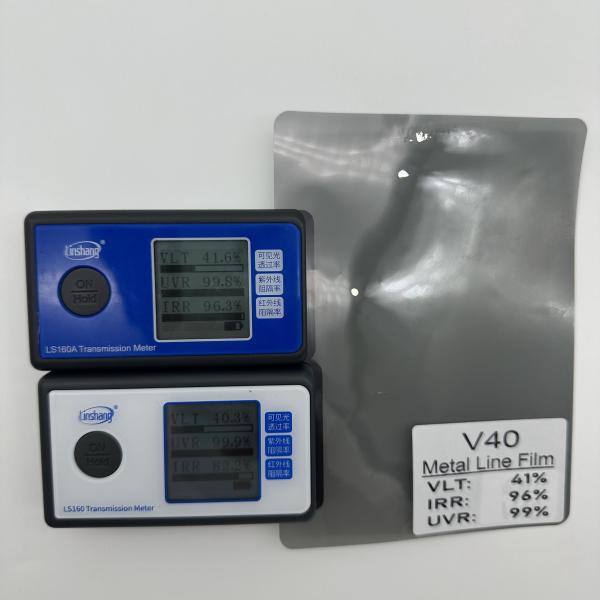 Quality 2HD VLT40% Solar Metallic Window Tint For Cars Black UV Blocking NASIDO V40 for sale