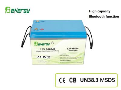 China 12V 300Ah LiFePO4 Battery with Heating & Bluetooth Rechargeable Deep Cycle Lithium Battery for Solar, RV, Marine, Off-Grid & Industrial Use for sale