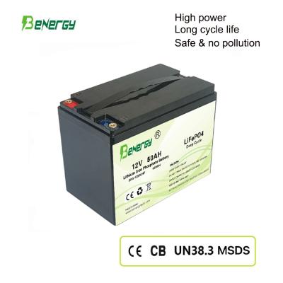BENERGY 12V 52Ah LiFePO4 Аккумуляторный блок для морских солнечных UPS