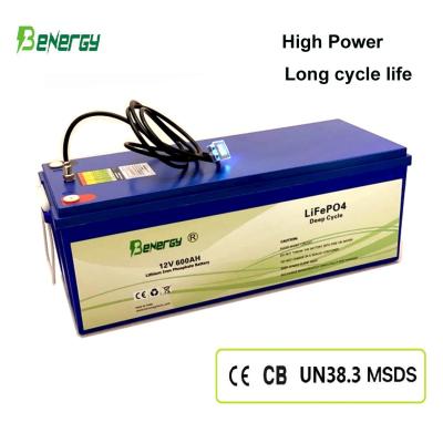 BENERGY 12V 600Ah LiFePO4 バッテリー 海洋 RV 太陽光