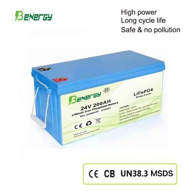 China 24V 200Ah Lithium Iron Phosphate Battery with Built-in Smart BMS for AGV/AMR Robotics for sale