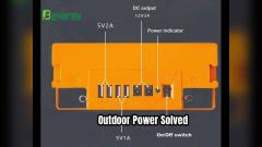 12V 20Ah Deep Cycle Lithium Battery with LED Light & USB Port – Long Life Power Source for Outdoor G
