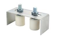 China 40MM Automatic Sliding Gate Guide Roller Bracket Kit With Nylon Roller for sale