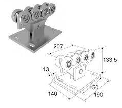 Cina Il metallo a mensola dell'acciaio dell'hardware della ruota del rullo del portone di scorrevole riveste di ferro 8 la ruota delle ruote 10 in vendita