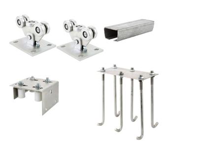 Cina Hardware del portello scorrevole 8 ruote 5 corredi a mensola dell'oro argenteo all'aperto dell'hardware del portello scorrevole delle ruote in vendita