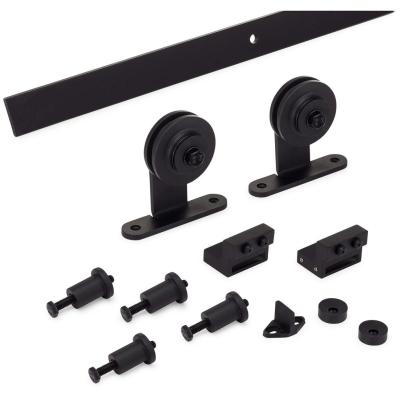 Cina 8 piedi 6ft 7 Ft di doppia di granaio di 4ft della porta dell'hardware polvere di ferro di Kit Wooden Door Black Metal in vendita