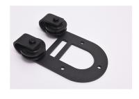 China electrophoresis black barn door hardware for sale