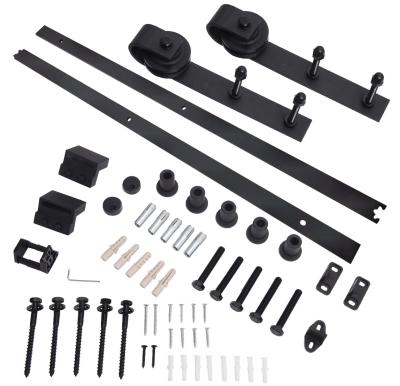 Cina Doppio hardware interno Kit Matte Black Wall Mounted della porta di granaio in vendita