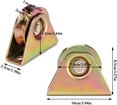 Cina scanalatura di 3in V che fa scorrere la macchina per colata continua rigida resistente di rotolamento della ruota del portone con il sostegno in vendita
