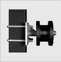 China Nylon Rod Black Roller 4 Inch Galvanized Round And Square for sale