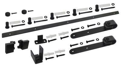 Cina Governo Mini Barn Door Hardware Kit della doppia porta 8ft 10ft nero in vendita