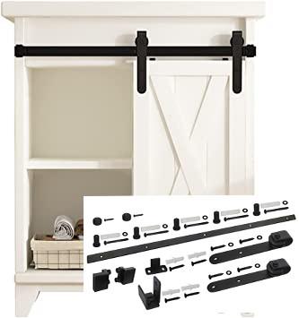 Cina gancio di forma di 5Ft Mini Single Barn Door Hardware Kit Classic Strap J in vendita