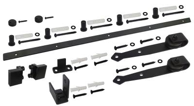 Cina Polvere d'acciaio solida di Mini Barn Door Hardware Black ricoperta in vendita