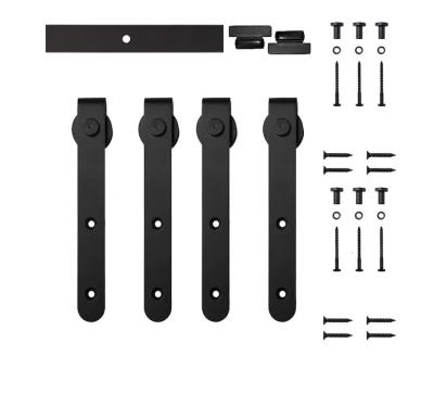 Cina Governo rivestito Mini Barn Door Hardware Kit della polvere nera per la doppia porta in vendita