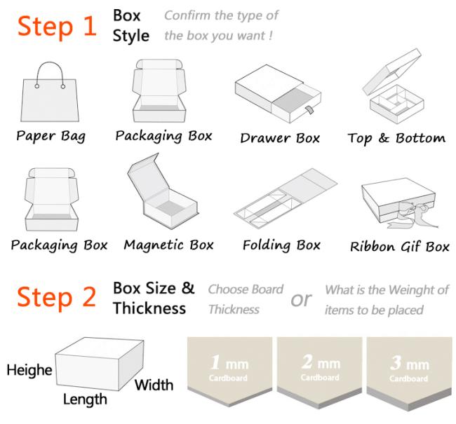 Various size options for fruit packaging boxes